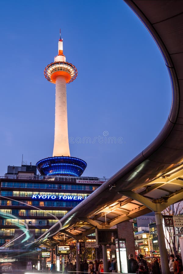 Kyoto Tower, Japan editorial photo. Image of destination - 81874616