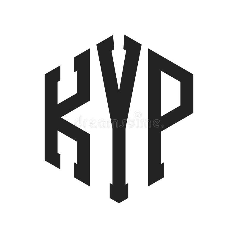 KYP Logo Design. Initial Letter KYP Monogram Logo Using Hexagon Shape ...