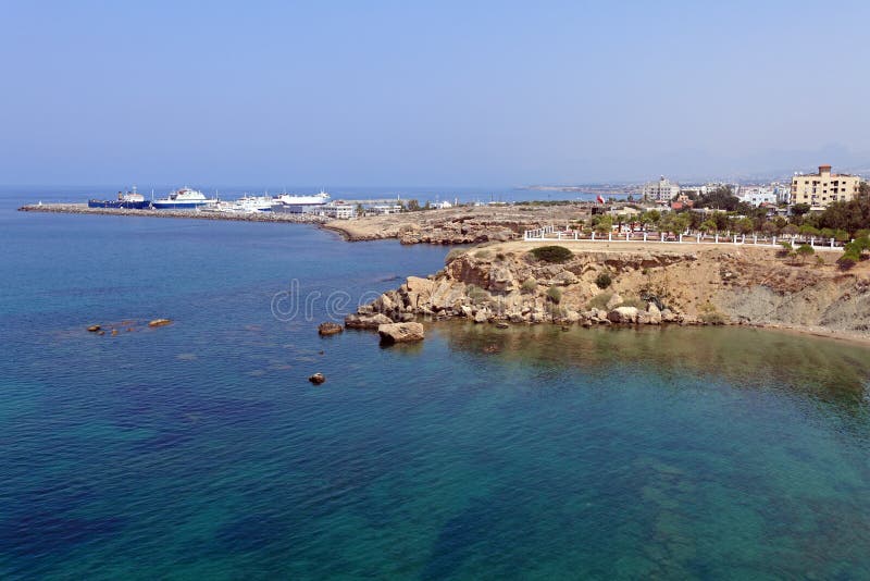 Kyrenia City Bay stock image. Image of ocean, pier, harbor - 51005613