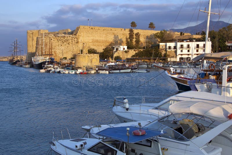 Kyrenia Harbor - Turkish Cyprus Stock Photo - Image of travel, moorings ...