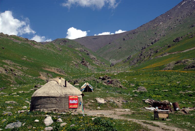 Kyrgyz Yurt stock image. Image of asia, mountains, kymys - 6297569