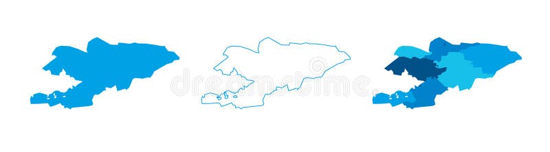 Kyrgyzstan Political Map of Administrative Divisions Stock Vector ...