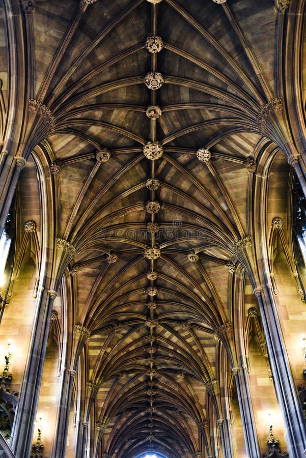 Kyrkans Vault I Gotisk Stil Fotografering för Bildbyråer - Bild av ...