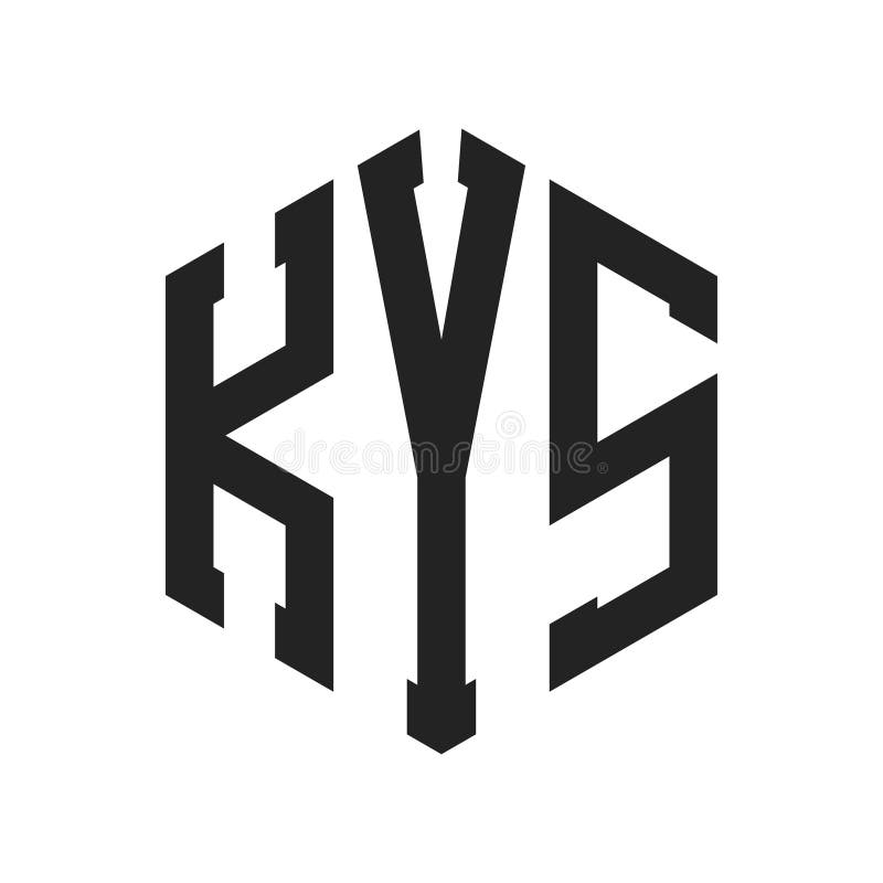 KYS Logo Design. Initial Letter KYS Monogram Logo Using Hexagon Shape ...