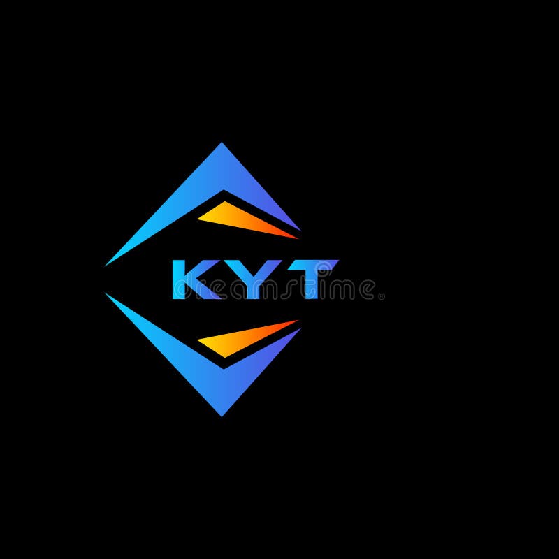 KYT Abstract Technology Logo Design on Black Background. KYT Creative ...