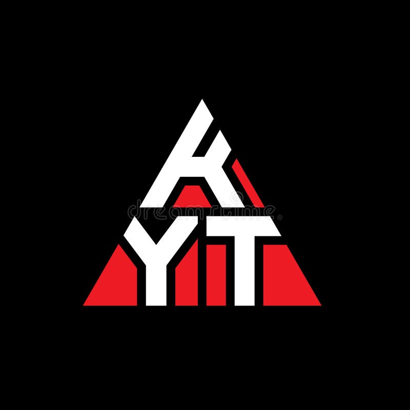 KYT Triangle Letter Logo Design with Triangle Shape. KYT Triangle Logo ...