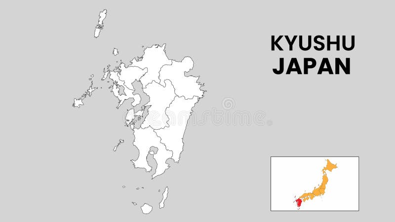 Political Map Kyushu Japan