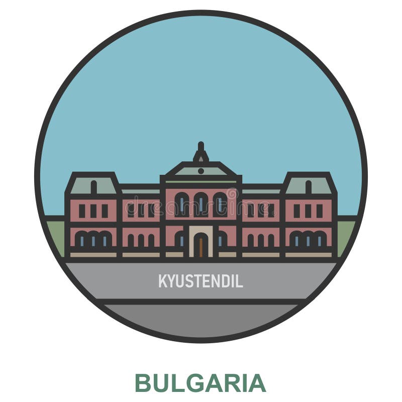 Kyustendil. Cities and Towns in Bulgaria Stock Vector - Illustration of ...