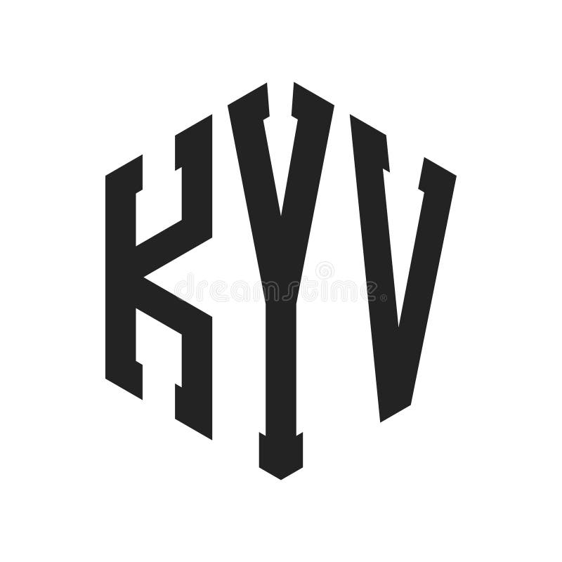 KYV Logo Design. Initial Letter KYV Monogram Logo Using Hexagon Shape ...