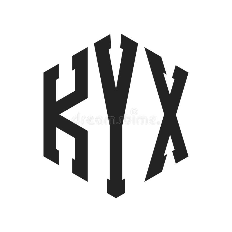 KYX Logo Design. Initial Letter KYX Monogram Logo Using Hexagon Shape Stock Vector ...