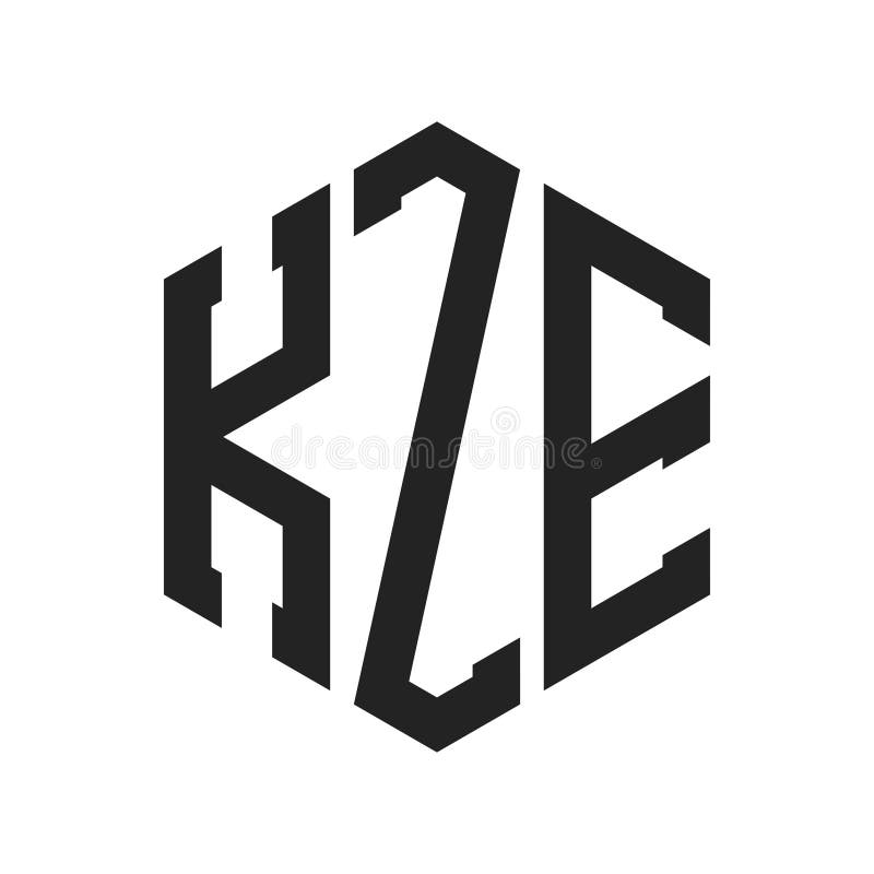 KZE Logo Design. Initial Letter KZE Monogram Logo Using Hexagon Shape ...