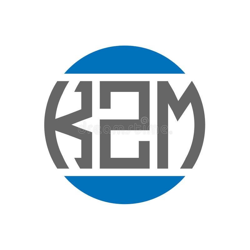 KZM Letter Logo Design on White Background. KZM Creative Initials ...