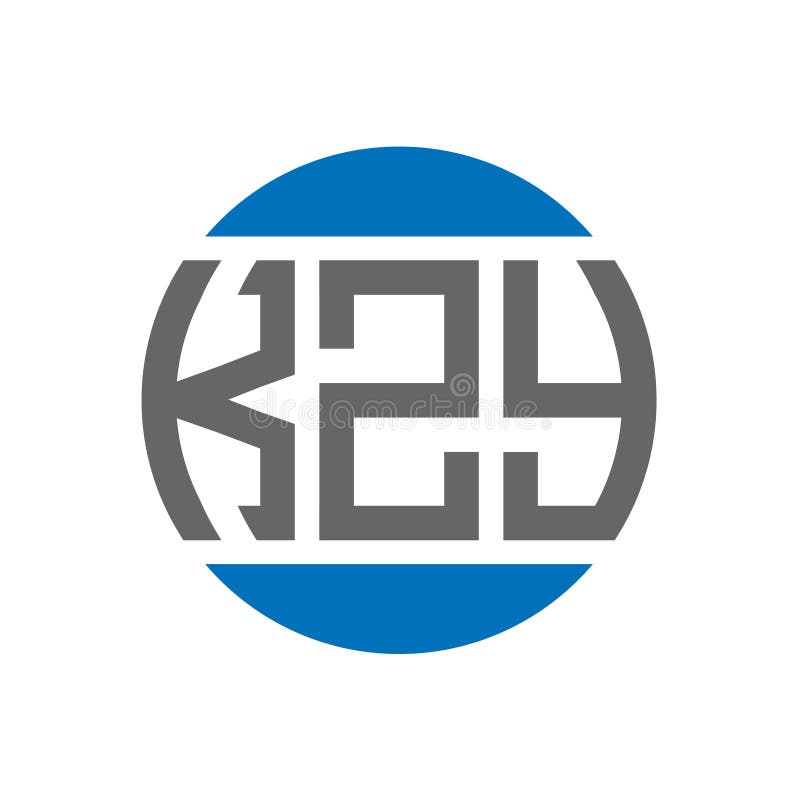 KZY Letter Logo Design on White Background. KZY Creative Initials ...