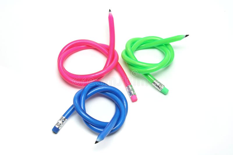 Lápiz flexible foto de archivo. Imagen de flexible, anaranjado - 23821418