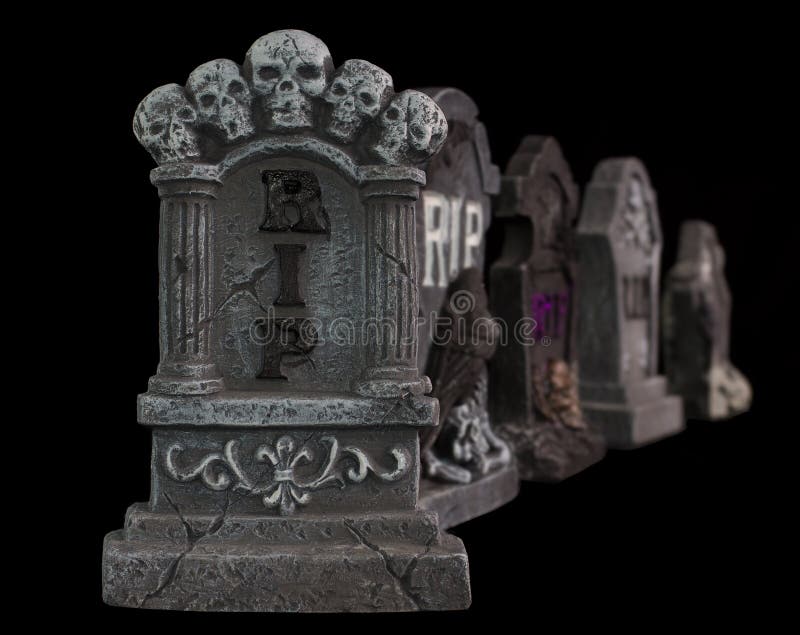 Lápides Do RASGO De Halloween Imagem de Stock - Imagem de corpo, crânio ...