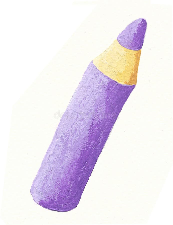 Lápis roxo da cor ilustração stock. Ilustração de desenho - 13781786