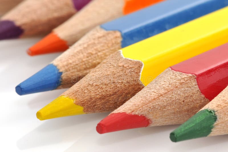 Lápiz colorido del color imagen de archivo. Imagen de verde - 10886789