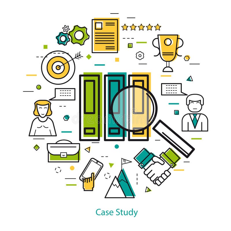 Línea Art Concept - Estudio De Caso Ilustración del Vector ...