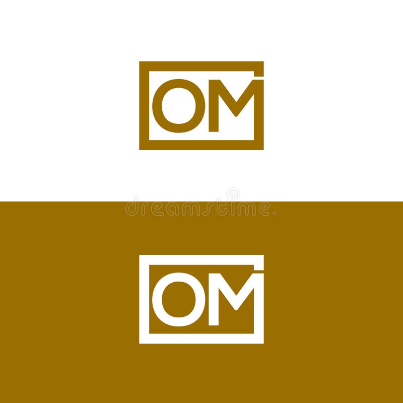 Línea De Logotipo De La Letra OM Ilustración del Vector - Ilustración ...