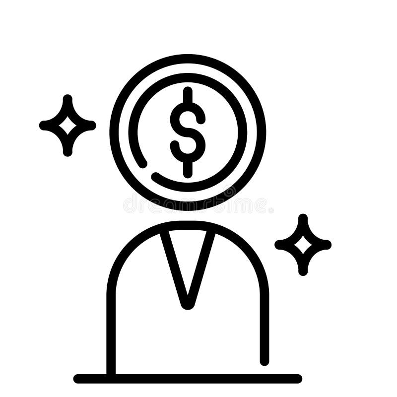 Línea ejemplo avariciosa ilustración del vector. Ilustración de ...