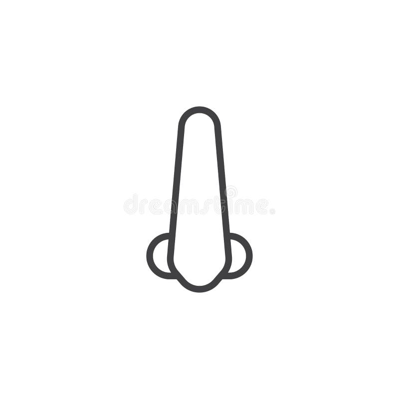 Línea Icono De La Nariz Del Vector Ilustración del Vector - Ilustración ...