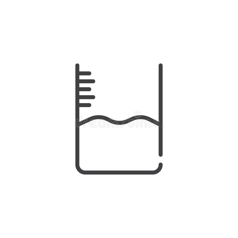 Línea Icono Del Nivel Del Agua Ilustración del Vector - Ilustración de ...