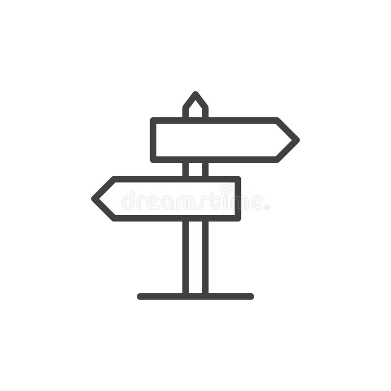 Línea Icono Del Poste Indicador Ilustración del Vector - Ilustración de ...