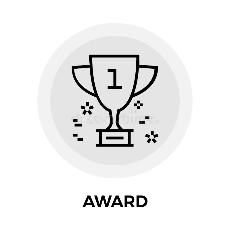 Línea icono del premio ilustración del vector. Ilustración de logro ...
