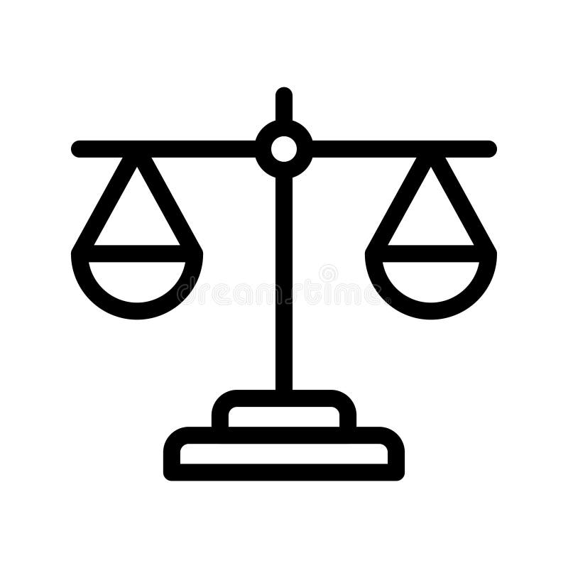 Línea Icono Del Vector De La Balanza Ilustración del Vector ...