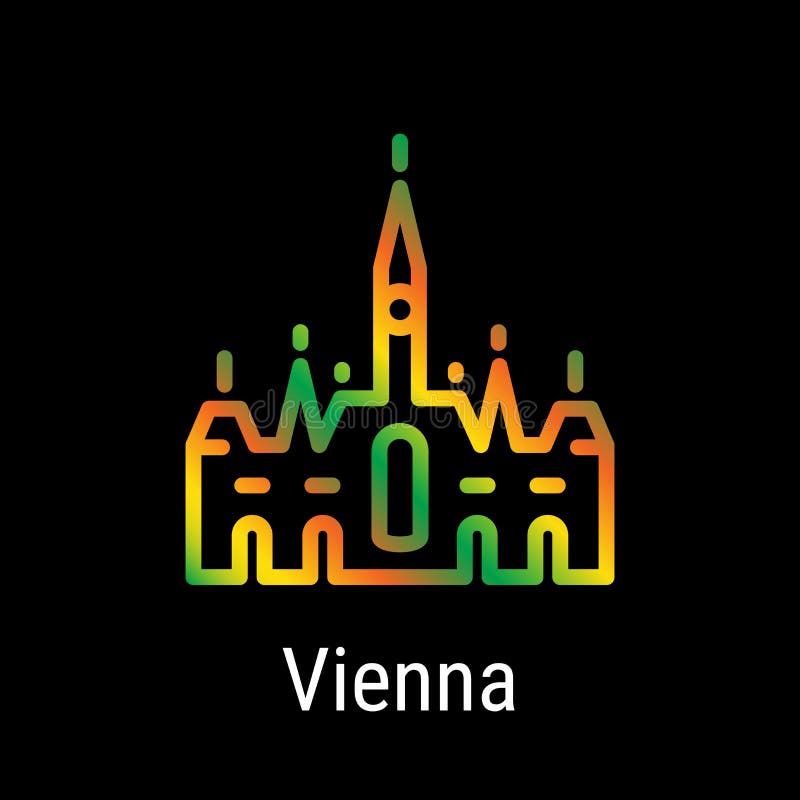 Viena Austria Vector Línea Icono Ilustración del Vector - Ilustración ...