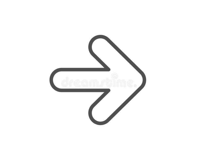 Línea Siguiente Icono De La Flecha Punta De Flecha Delantera ...