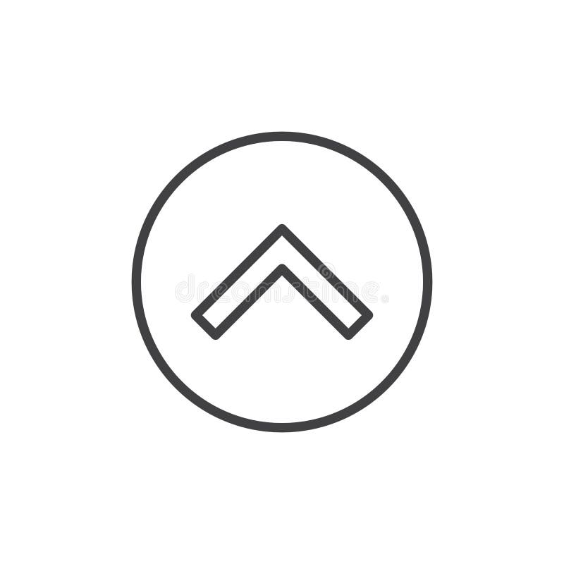 Línea Superior Icono De La Flecha Ilustración del Vector - Ilustración ...