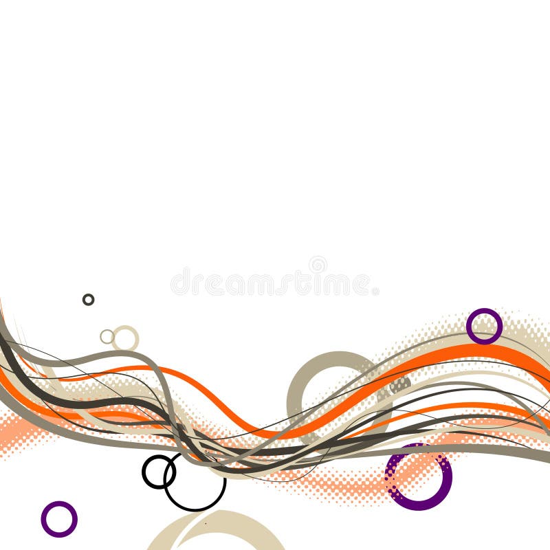 Líneas Abstractas Con Los Círculos. Vector Ilustración del Vector ...