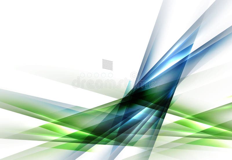 Líneas Abstractas Verdes Y Azules Aisladas En Blanco Ilustración del ...