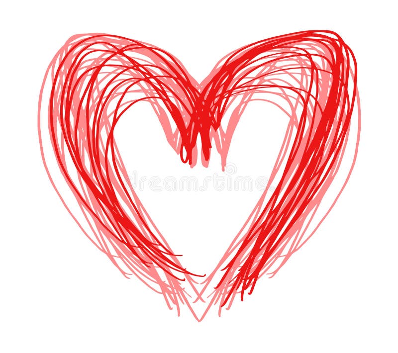 Corazón Con Líneas Estilo Silueta Icono Diseño Vector Ilustración del ...