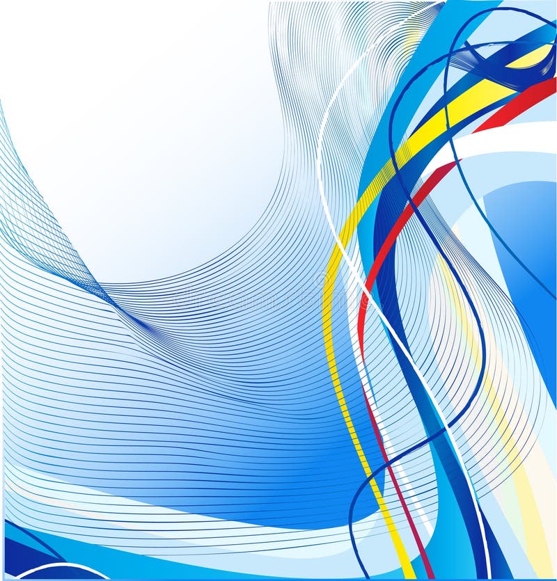 Líneas Azules Abstractas Modelo Ilustración del Vector - Ilustración de ...