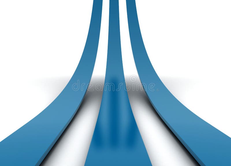 Líneas Azules Ilustración De 3d Stock de ilustración - Ilustración de ...