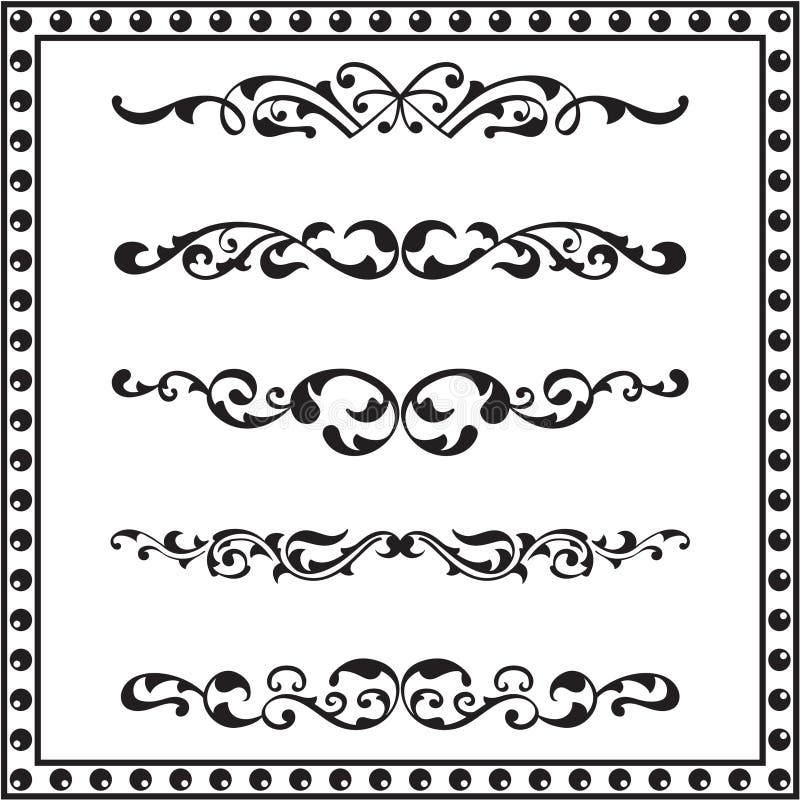 Líneas Adornadas De La Divisoria Ilustración del Vector - Ilustración ...