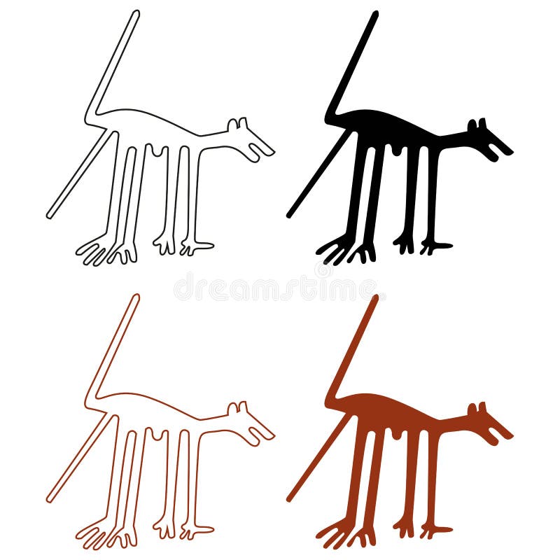 Líneas de Nazca ilustración del vector. Ilustración de lagartos - 23411982