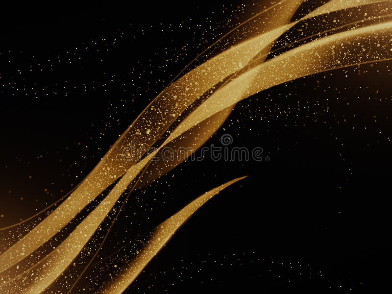 Líneas de oro abstractas stock de ilustración. Ilustración de ordenador ...
