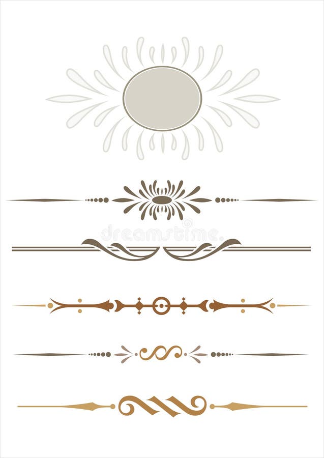 Líneas decorativas ilustración del vector. Ilustración de occidental ...