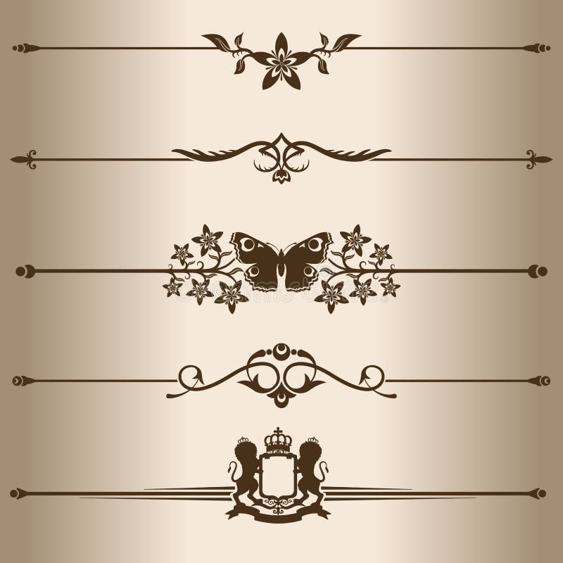 Líneas decorativas ilustración del vector. Ilustración de elegancia ...