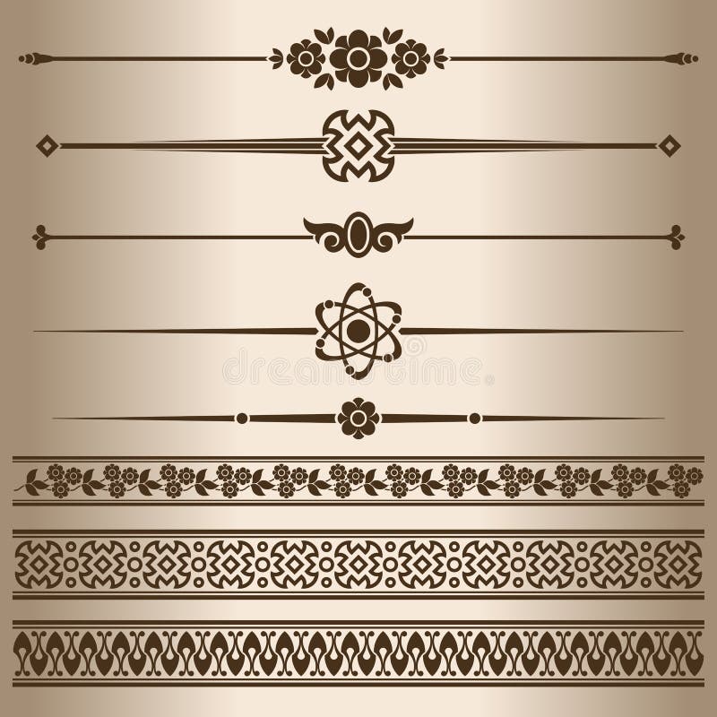 Líneas decorativas ilustración del vector. Ilustración de victoriano ...