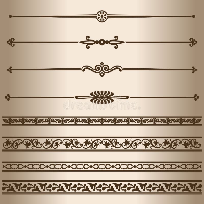 Líneas decorativas ilustración del vector. Ilustración de divisores ...