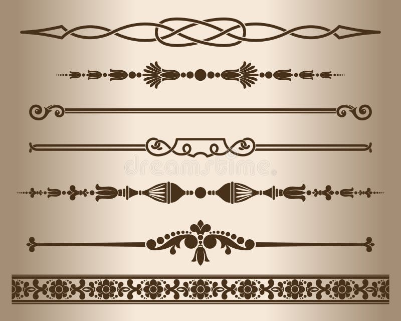 Líneas decorativas ilustración del vector. Ilustración de victoriano ...