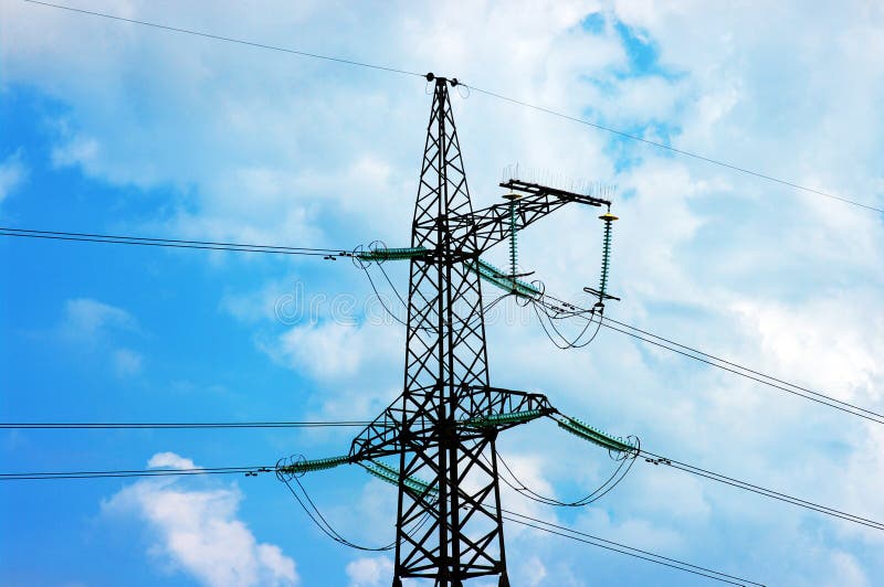 Líneas Eléctricas Eléctricas Foto de archivo - Imagen de transformador ...