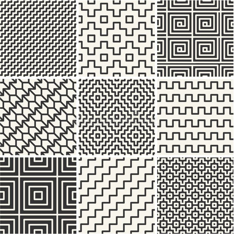 Líneas Finas Fondos Con Los Modelos Simples Ilustración del Vector ...