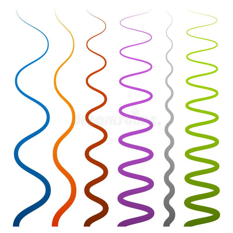 Líneas Onduladas Abstractas Ilustración del Vector - Ilustración de ...