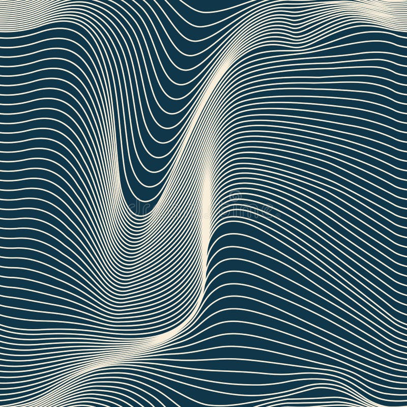 Líneas Onduladas Abstractas Inconsútiles Ilustración del Vector ...
