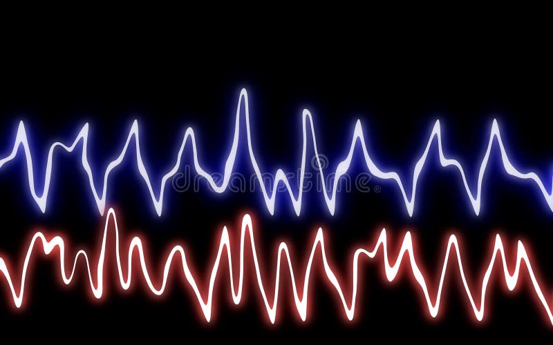 Líneas rojas y azules stock de ilustración. Ilustración de onda - 4634930